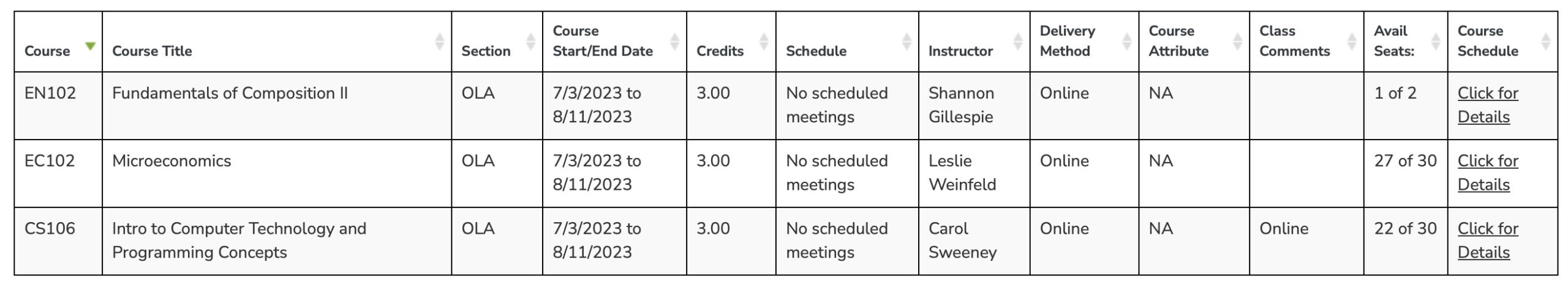 Summer Classes - Manor College