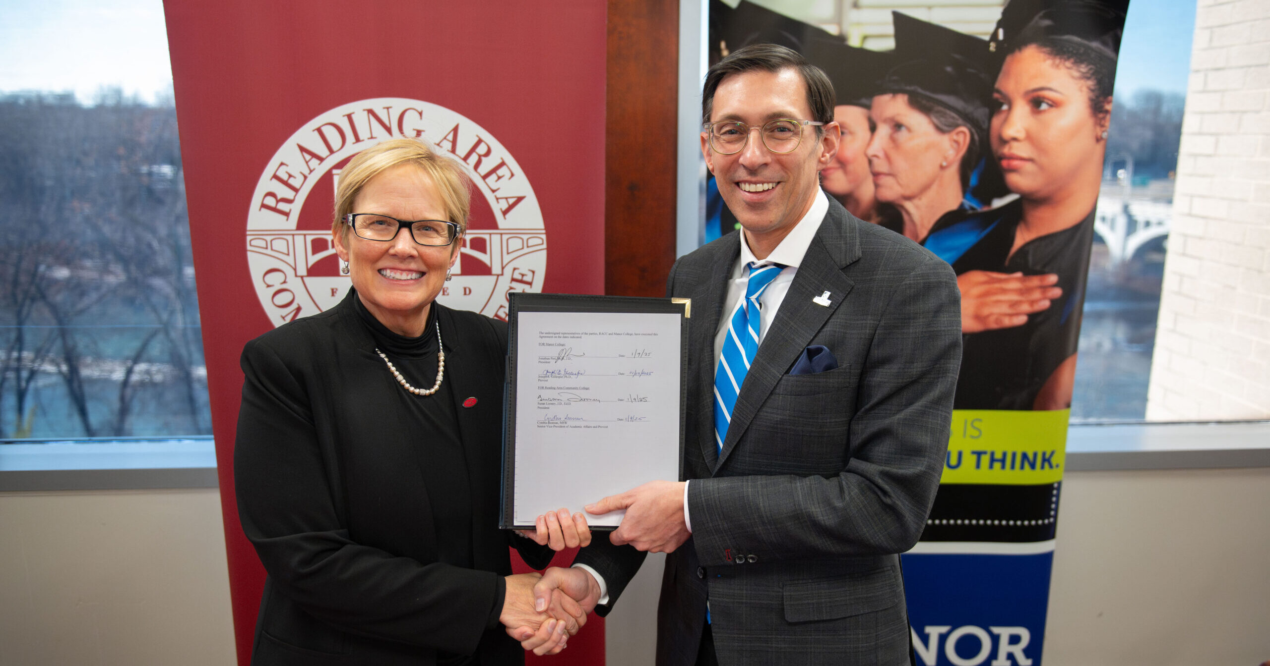 Manor College, Reading Area Community College Sign Dual Enrollment ...