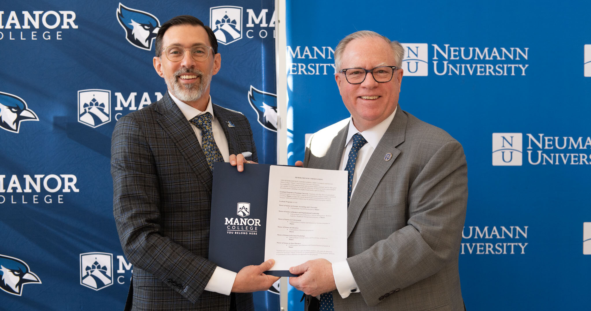Manor College, Neumann University Finalize Partnership on Graduate and ...